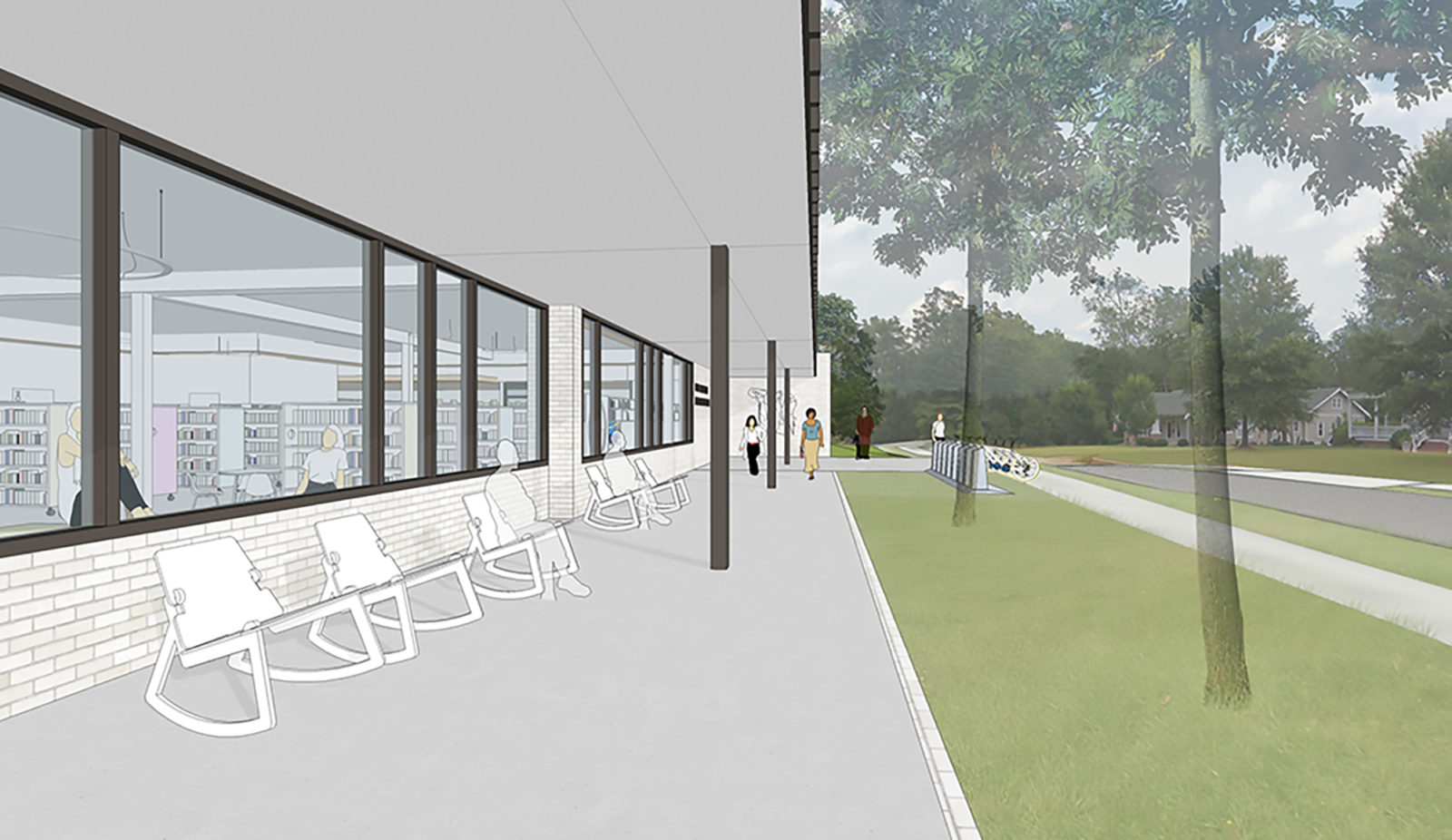 Carrollton Library Main Porch - DEZAIN.io